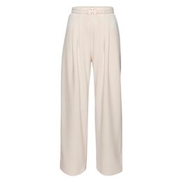 Schlupfhose Lascana, Damen, Gr. 40, N-Gr, blau (beige), Cr&ecirc;pe, Obermaterial: 95% Polyester, 5% Elasthan, unifarben, figurumspielend lang, Hosen Schlupfhose