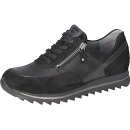 Waldl&auml;ufer Keilsneaker WALDL&Auml;UFER "HAIBA", Damen, Gr. 4 (37), schwarz, Nappaleder, Nubukleder, Veloursleder, Schuhe Keilsneaker, Komfortschuh, Bequemschuh, in Komfortweite H (= sehr weit)