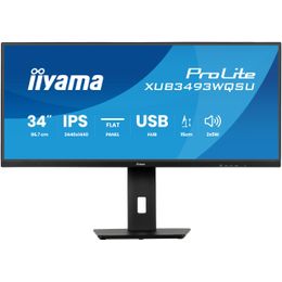 iiyama LED-Monitor "XUB3493WQSU-B6", Energieeffizienz: F, schwarz, B:81,7cm H:42,85cm, Monitore, LED-Monitor
