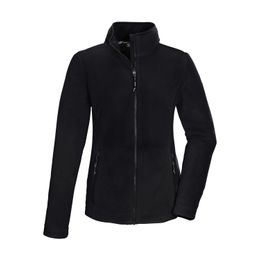 Fleecejacke Killtec "KOW 3 WMN FLC JCKT", Damen, Gr. 38, schwarz, Obermaterial: 100% Polyester, Jacken Fleecejacke, Fleecejacke mit Stretch, Kinnschutz und verschlie&szlig;baren Taschen