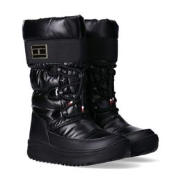 Winterboots Tommy Hilfiger, M&auml;dchen, Gr. 31, schwarz, Synthetik, Textil, Schuhe Winterboots, Snowboots, Boots mit Schn&uuml;rung