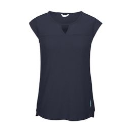 Funktionstop Killtec "KOS 76 WMN TP", Damen, Gr. 38, blau (nachtblau), Obermaterial: 75% Polyester, 25% Lyocell, Tops Funktionstop, Schnelltrocknendes Damen-Top mit femininem Ausschnitt und Raffung
