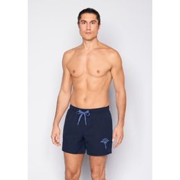JOOP! Badeshorts JOOP "Solid Cornflower", Herren, Gr. XL, N-Gr, open blau, Web, Obermaterial: 100% Polyester, Badehosen Badeshorts, mit seitlichen Taschen und Tunnelzug
