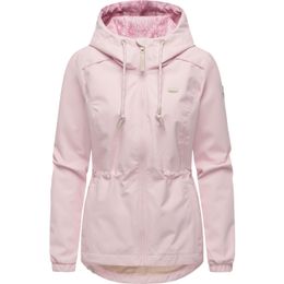 Funktionsjacke Ragwear "Funktionsjacke Dankka", Damen, Gr. L, rosa (marshmallow), Obermaterial: 100% Polyester PES. Obermaterial: Futter: 100% Polyester PES., tailliert, hoch geschlossener Ausschnitt, &Auml;rmel ohne &Auml;rmelschlitz elastischer Bund, Jacken Funktionsjacke, Funktionelle &Uuml;bergangsjacke mit Taillenzugkordel