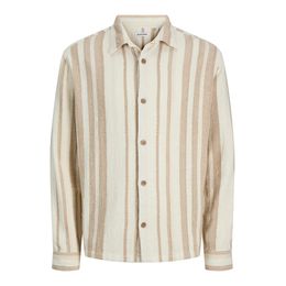 Jack & Jones Jack & Jones Hemd 'JJECharge' Herren Gr&ouml;&szlig;e M beige / wei&szlig;