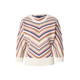 King Louie Pullover 'Daria' Damen Gr&ouml;&szlig;e L creme / dunkelblau / rot / schwarz