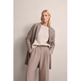 Kurzmantel Bugatti, Damen, Gr. 40, grau (taupe), 100% Wolle, unifarben, regular fit, normaler Saum, M&auml;ntel Kurzmantel, mit h&ouml;chstem Tragekomfort