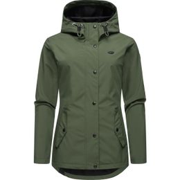 Softshelljacke Ragwear "Softshelljacke Margge Shell", Damen, Gr. XL, gr&uuml;n (schwarz olive), Obermaterial: 100% Polyester PES. Obermaterial: Futter: 100% Polyester PES., Jacken Softshelljacke