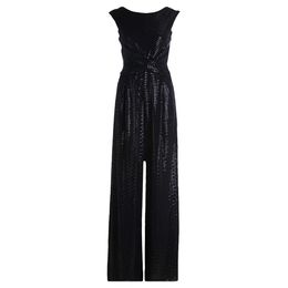 Jumpsuit Vera Mont "Jumpsuit im Glitzer-Look", Damen, Gr. 38, EURO, schwarz (schwarz, schwarz), Obermaterial: 86% Polyamid PA. 9% metallisierte Fasern MTF. 5% Elasthan EL., Overalls Jumpsuit