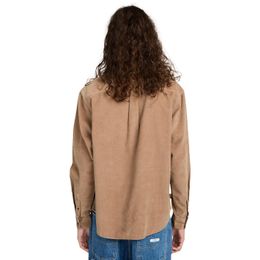 Langarmhemd Element "Button Down Regular Corduroy", Herren, Gr. XS, US-Gr&ouml;&szlig;en, caribou, Obermaterial: 100% Walkfrottier;, Hemden Langarmhemd