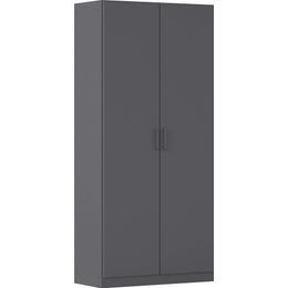 Mehrzweckschrank Rauch "Garderobe Kleiderschrank Schrank Schuhschrank Putzschrank MINOSA", graumetallic, griffe graumetallic, B:91cm H:197cm T:41cm, Holzwerkstoff, Schr&auml;nke, Mehrzweckschrank, In 4 Breiten mit vielen Einlegeb&ouml;den f&uuml;r viel Stauraum MADE IN GERMANY