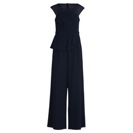 Jumpsuit Vera Mont "Jumpsuit ohne Arm", Damen, Gr. 36, EURO, blau (night sky), Obermaterial: 95% Polyester PES. 5% Elasthan EL., Overalls Jumpsuit