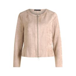 Jackenblazer Betty Barclay "Blazer-Jacke mit Rei&szlig;verschluss", Damen, Gr. 38, beige (powder pearl), Obermaterial: 92% Polyester PES. 8% Elasthan EL., Blazer Jackenblazer