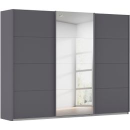 Schwebet&uuml;renschrank OTTO HOME "Kleiderschrank Schrank Schlafzimmerschrank Garderobe AGORDO", grau (graumetallic, griffleisten graumetallic), B:271cm H:229cm T:62cm, Holzwerkstoff, Schr&auml;nke, Schwebet&uuml;renschrank, Top Innenausstattung, in 4 Breiten und 2 H&ouml;hen MADE IN GERMANY
