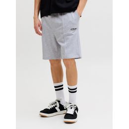 Jack & Jones Sweatshorts JACK & JONES "JPSTKANE SOHO SWEAT SHORTS MID SN", Damen, Gr. XL, N-Gr, light grau melange, Sweatware, Obermaterial: 80% Baumwolle, 20% Polyester, meliert, kniefrei, Hosen Sweatshorts, Baumwollmischung, loose fit