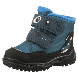 Winterboots Superfit "HUSKY WMS: Mittel", M&auml;dchen, Gr. 27, schwarz (blaugrau, schwarz), Polyester, Textil, Schuhe Winterboots, Snowboots mit wasserdichtem GORE TEX, Gr&ouml;&szlig;enschablone zum Download