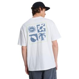 T-Shirt Quiksilver "Evo Blossom Of Peace", Herren, Gr. XS, wei&szlig;, Obermaterial: 100% Walkfrottier;, Shirts T-Shirt