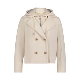 Kapuzennickijacke Cartoon "Kapuzenjacke mit abnehmbarer Kapuze", Damen, Gr. 46, beige, Obermaterial: 78% Viskose CV. 12% Polyamid PA. 10% Elasthan EL., Jacken Kapuzennickijacke