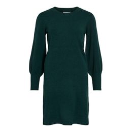 Strickkleid Vila "VIKERRY O-NECK KNIT DRESS - NOOS", Damen, Gr. S, N-Gr, rosa (ponderosa pine), Strick, Obermaterial: 53% Polyester, 30% Viskose, 17% Polyamid, unifarben, regular fit knielang, Rundhals, Kleider Strickkleid, Materialmix, regular fit