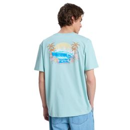 T-Shirt Quiksilver "EV Barrel Paradise", Herren, Gr. L, blau haze, Obermaterial: 70% Walkfrottier, 30% Walkfrottier;, Shirts T-Shirt