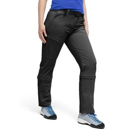 Zip-off-Hose Maier Sports "Da-Zip Off Hose el. Arolla", Damen, Gr. 80, L-Gr, schwarz, Obermaterial: 90% Polyamid, 10% Elasthan, Hosen Zip-off-Hose
