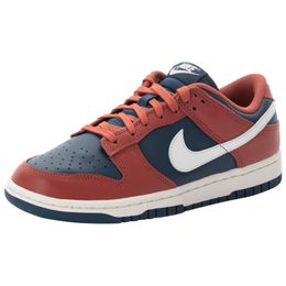 Sneaker Nike Sportswear "Dunk Low", Damen, Gr. 36,5, canyon rust, summit wei&szlig;, valerian blau, Leder, Schuhe Sneaker