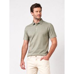 Poloshirt DESOTO "Casual Polo Kent 1/2", Herren, Gr. L, gr&uuml;n oxford, Jersey, Obermaterial: 100% Baumwolle, slim fit normal, Shirts Poloshirt, Jersey, slim fit