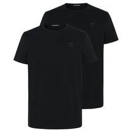 T-Shirt Chiemsee, Herren, Gr. 3XL, schwarz (schwarz, schwarz), Obermaterial: 100% Baumwolle, Rundhals, Shirts T-Shirt, im Doppelpack