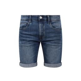 Jeansshorts INDICODE "Jeansshorts IDQuentin", Herren, Gr. M, N-Gr, blau (medium indigo), Web, Obermaterial: 98% Baumwolle CO. 2% Elasthan EL., unifarben, Basic, regular fit kurz, Jeans Jeansshorts