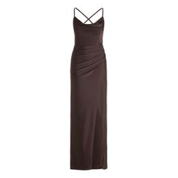 Vera Mont Damen Abendkleid "Damen figurbetont", braun, Gr. 40, Satin, Obermaterial: 81% Polyamid, 19% Elasthan. Besatz: 100% Polyamid. Futter: 100%
