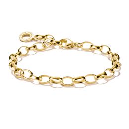 Charm-Armband Thomas Sabo "Classic Klein" Gr. 17, gold (gelbgoldfarben), Armb&auml;nder, Damen, 17, Silber 925 (recycelt), Charm-Armband