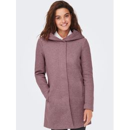 Langjacke Only "ONLSEDONA LIGHT COAT OTW NOOS", Damen, Gr. XL, rosa (rose braun detail:melange), Web, Obermaterial: 85% Polyester, 15% Baumwolle, meliert, figurumspielend Po-bedeckend, gerader Abschluss, Jacken Langjacke, Materialmix