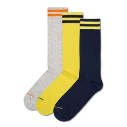 Happy Socks Solid Crew Socks 3-Pack Set Unisex Socken Mehrfarbig