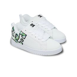 Sneaker DC Shoes "Court Graffik", Herren, Gr. 7(39), liquid fuego wei&szlig;, Obermaterial:Obermaterial: Leder (Kuh) / Futter: Textil / Au&szlig;ensohle: Gummi;, Schuhe Sneaker
