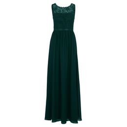 Cocktailkleid Vera Mont "Abendkleid mit Spitze", Damen, Gr. 30, EURO, blau (mystic emerald), 100% Polyester PES., Kleider Cocktailkleid