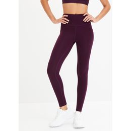 bonprix Komfort Sport-Leggings mit Handytasche schnelltrocknend, lila, Gr.36/38 (S), Sport-Leggings mit hohem Bund und praktischer Handytasche, Quick Dry