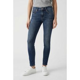 Skinny-fit-Jeans Pepe Jeans "SKINNY JEANS LW", Damen, Gr. 27, L&auml;nge 30, mid blau, Denim/Jeans, Obermaterial: 99% Baumwolle, 1% Elasthan, skinny fit lang, Jeans Skinny-fit-Jeans, Low Waist