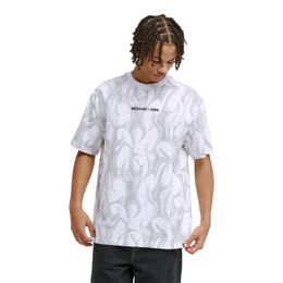 T-Shirt DC Shoes "DC Liquid Fuego", Herren, Gr. L, wei&szlig;, Obermaterial: 75% Walkfrottier, 25% Walkfrottier;, Shirts T-Shirt