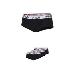 Panty Fila, M&auml;dchen, Gr. 146/152, schwarz, Single Jersey, Obermaterial: 95% Baumwolle, 5% Elasthan, k&ouml;rpernah, Unterhosen Panty, mit Logoschriftzug, elastisch, Cotton-Mix