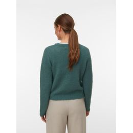 V&eacute;ro Moda VERO MODA Damen Strickjacke "VMNOVAH LS O-NECK BUTTON CARDI GA NOOS", gr&uuml;n, Gr. XS, unifarben, Strick, Obermaterial: 70% Polyester, 21% Nylon, 8%