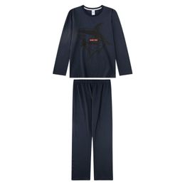 Sanetta Pyjama Teens Shark Zone lang Jungen Pyjama