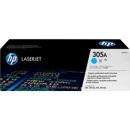 HP Tonerkartusche "HP original Toner 305 Gr&ouml;&szlig;e A+X, Farben: B/C/M/Y", blau (cyan), Tonerpatronen, Tonerkartusche