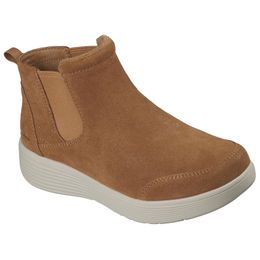 Chelseaboots Skechers "ARCH FIT LAGUNA", Damen, Gr. 35, hellbraun, Veloursleder, Schuhe Chelseaboots, Chelseaboots, Winterboots mit bequemen Relaxed Fit