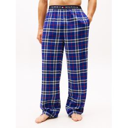 Pyjamahose "FLANNEL WAISTBAND", Herren, Gr. XXL (56), N-Gr, blau reiker tartan, Flanell, Obermaterial: 55% Baumwolle, 45% Viskose, Tommy Hilfiger Underwear, kariert, normal lang, Hosen Pyjamahose, mit elastischem Bund, gerades Bein