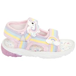 Sandale Disney "UNICORN", M&auml;dchen, Gr. 27, pink, Textil, Schuhe Sandale, mit cooler Blinkfunktion