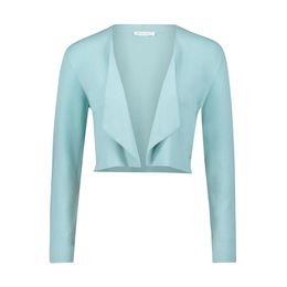 BETTY & CO Strickjacke BETTY & CO "Feinstrickjacke ohne Verschluss", Damen, Gr. 40, blau (pastel turquoise), Obermaterial: 64% Viskose CV. 36% Polyamid PA., Strickjacken Strickjacke