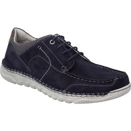 Schn&uuml;rschuh Josef Seibel "Wilson 10, ocean-kombi", Herren, Gr. 44, blau (ocean, kombi), Obermaterial: 80% Rindsleder Leather cow. 20% Textilmaterial TEXMAT., Schuhe Schn&uuml;rschuh