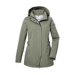 G.I.G.A. by Killtec Softshelljacke "GS 75 WMN SFTSHLL JCKT", Damen, Gr. 44, gr&uuml;n (olivgr&uuml;n), Oberseite: 100% Polyester;R&uuml;ckseite: 100% Polyester;Futter: 100% Polyester, G.I.G.A. DX BY KILLTEC, Jacken Softshelljacke, Wasserabweisende, atmungsaktive Softshelljacke mit abnehmbarer Kapuze
