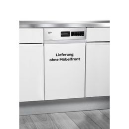 Beko teilintegrierbarer Geschirrsp&uuml;ler "DSS28021X", Energieeffizienz: E, silber (silberfarben), B:44,8cm H:81,8cm T:57cm, Geschirrsp&uuml;ler, mit Intensiv 70C, teilintegrierbarer Geschirrsp&uuml;ler