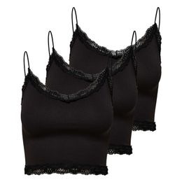 Only ONLVICKY LACE SEAMLESS CROPPED TOP 3P Damen T-Shirt
